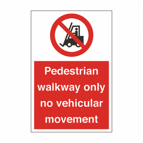 Pedestrian Walkway Floor Sign - Air Power Products